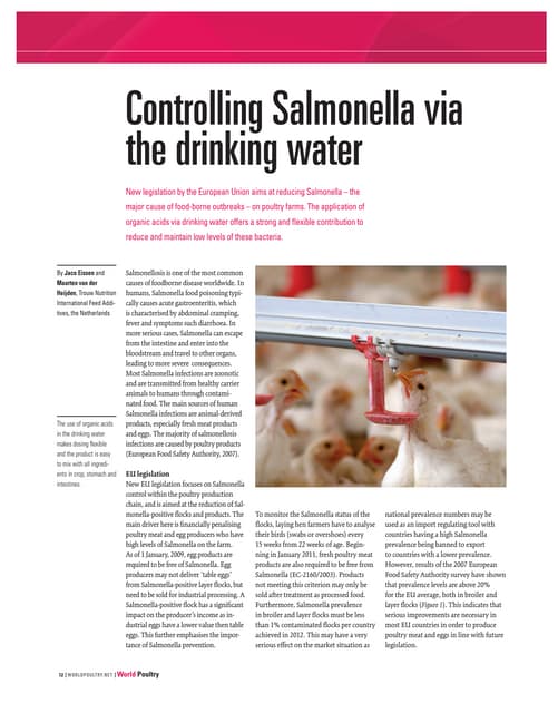 Safer salmonella control in poultry | PDF