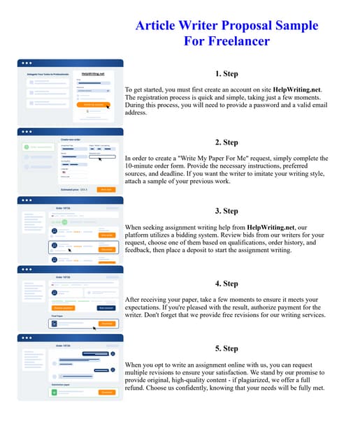 Article Writer Proposal Sample For Freelancer | PDF Article Writer Proposal Sample For Freelancer | PDF