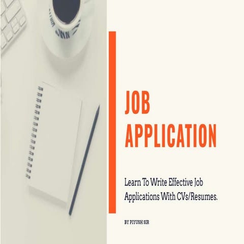 Job application writing lesson | PPTX