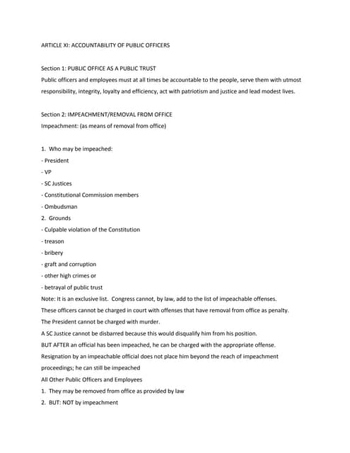 Article 11 accountability of public officers | PPT