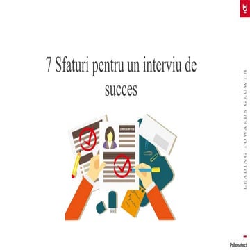 7 Sfaturi pentru un interviu de succes | PPTX