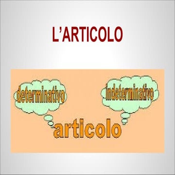 L'Articolo | PPT