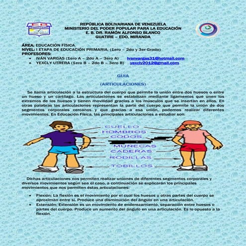Guía #2 1ro, 2do y 3er Grado Educación Física | PDF