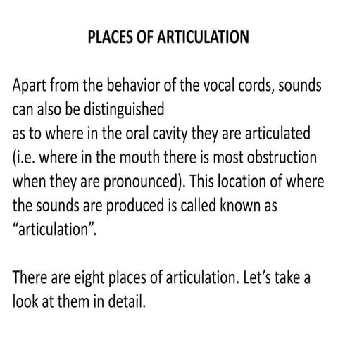 Articulation | PPT