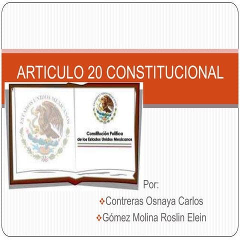 Articulo 20 constitucional | PPTX