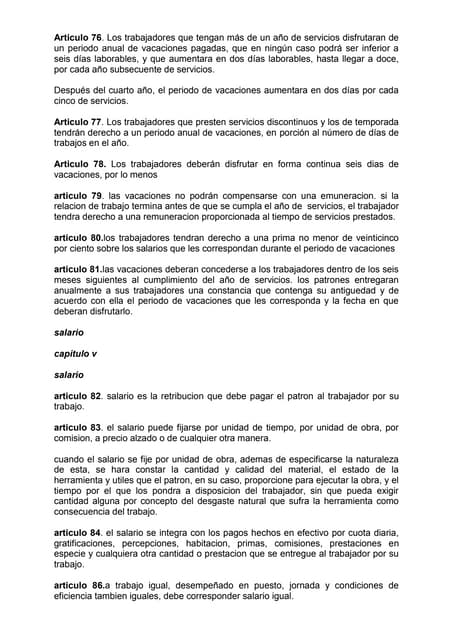 Prestaciones y su fundamento en la ley federal del trabajo | PDF