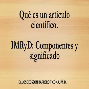 ARTICULO CIENTÍFICO IMRyD Componentes y significado.pdf