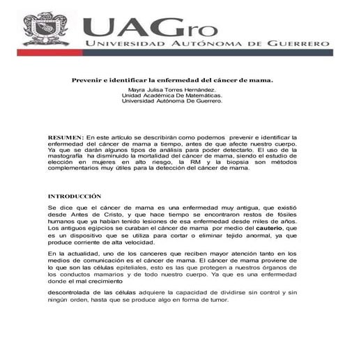 SEMIOLOGIA DE LAS MAMAS. DR, HANMER ROA. 2020 | PPTX