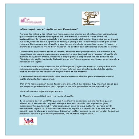 EL INGLÉS Y LAS VACACIONES | DOC