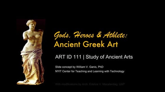 Greek art | PPTX | Arts and Crafts | Hobbies & Interests