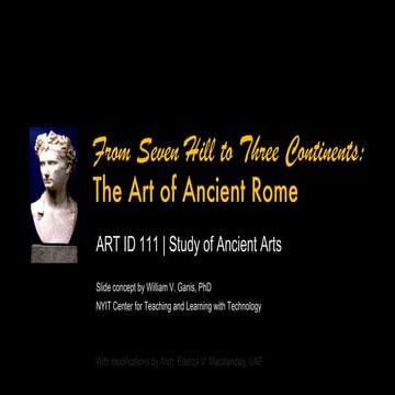 ARTID111 Ancient Roman Art | PPT | Design | Fine Art