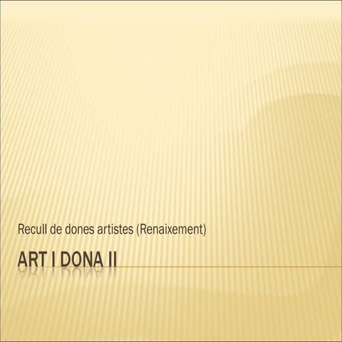 Art i dona II | PPT
