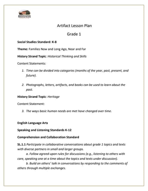 Teaching with artifacts power point | PPT