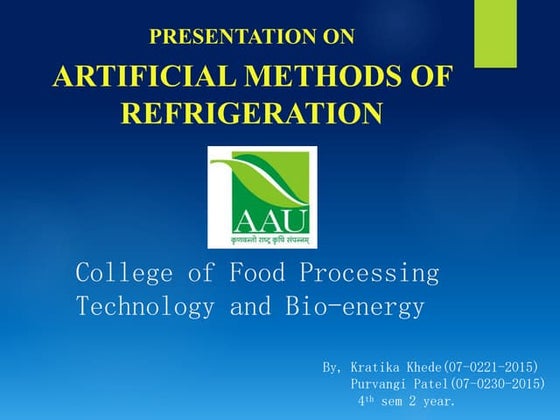 refrigerator AND WORKING PROCESS | PPT