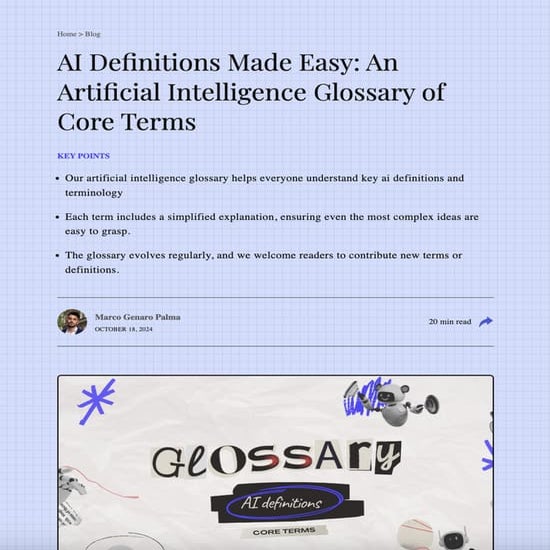 Artificial Intelligence Glossary of Terms - Part 1 (by JustAiNews) | PDF