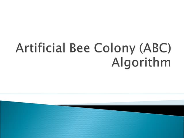 Artificial Bee Colony Abc Ppt Beekeeping Hobbies And Interests