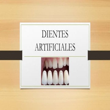 Dientes artificiales | PPTX