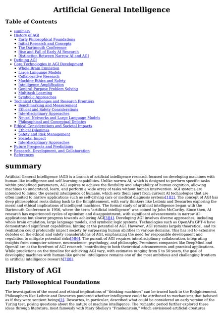Artificial General Intelligence- Concept, State of the Art, and Future ...