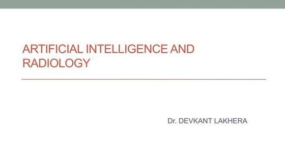 Artificial Intelligence Ai In Diagnosispptx