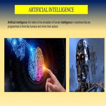 Artificial intelligence and Its Applications | PPT