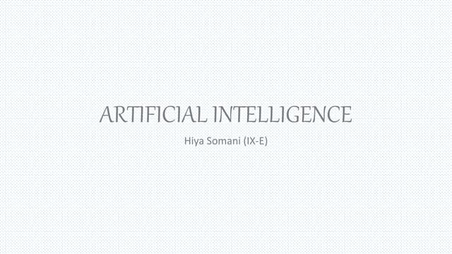 Artificial Intelligence Pptx
