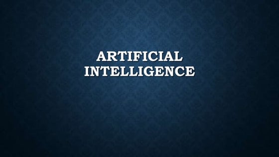History of AI | PPTX | Artificial Intelligence | Technology & Computing