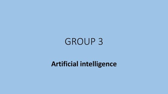 Introduction to ai (artificial intelligence) | PPT