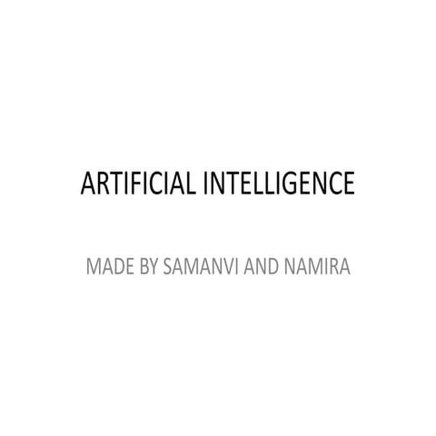 Artificial Intelligence Pptx