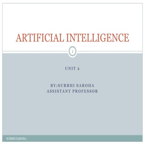 Artificial intelligence 2 Part 1 | PPT