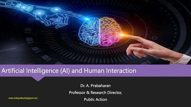 Artificial Intelligence Ai And Human Interaction Pptx