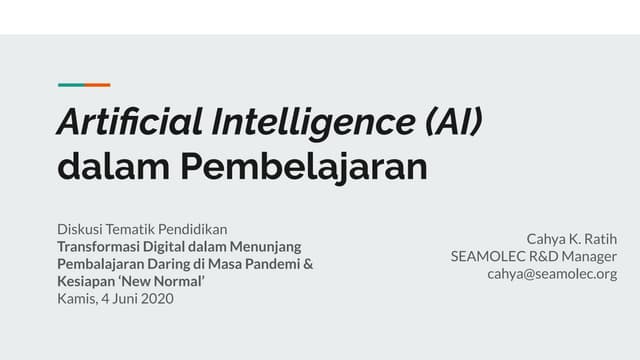 Pemanfaatan Artificial Intelligence (AI) untuk Pembelajaran.pptx