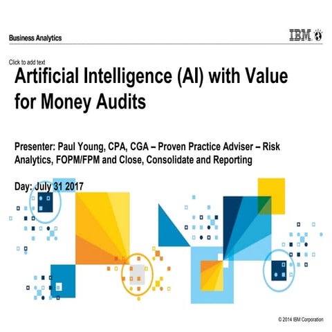 Artificial intelligence (ai) with Value for Money Auditing | PPT