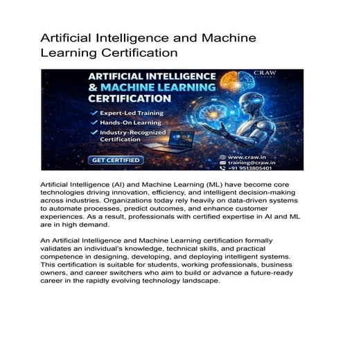 AI & ML Professional Certification | IABAC | PDF