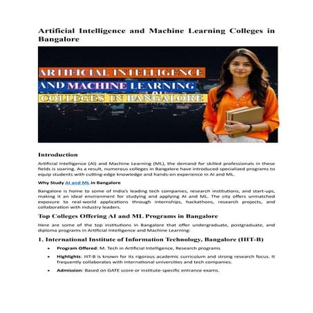 Artificial Intelligence and Machine Learning Colleges in Bangalore.pdf