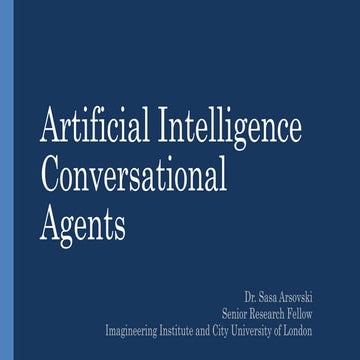 Artificial intelligence conversational agents | PPT