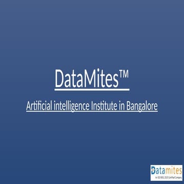 Artificial Intelligence Courses in Bangalore | PPTX