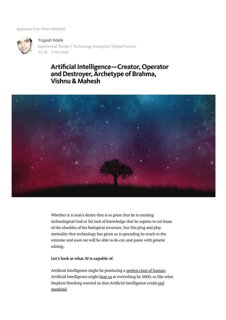 Artificial Intelligence & Transhumanism | PDF | Artificial Intelligence | Technology & Computing