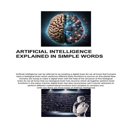 ARTIFICIAL INTELLIGENCE EXPLAINED IN SIMPLE WORDS | PDF