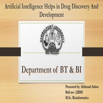 Artificial Intelligence Helps in Drug Designing and Discovery.pptx