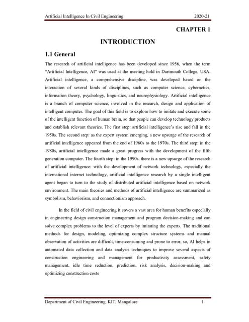 Artificial intelligence in civil engineering | PPT