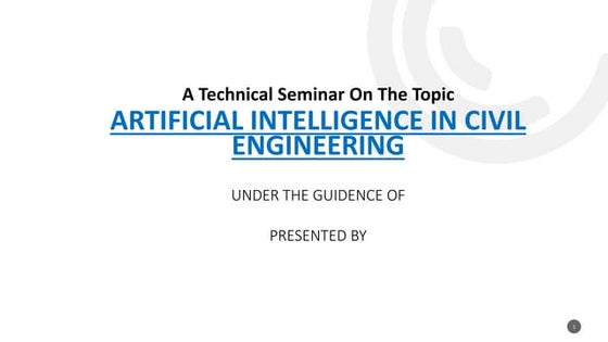 Artificial intelligence in civil engineering | PPT