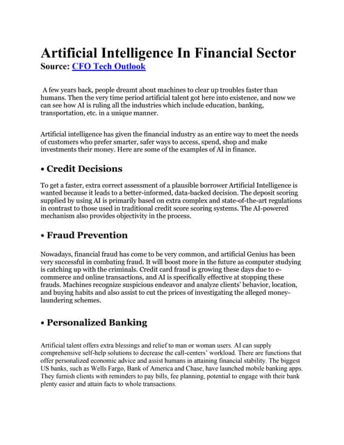 How will Artificial Intelligence Affect the Loan Management Process | PPT