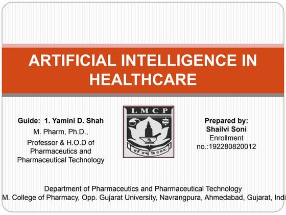 Ai in healthcare | PPTX | Healthcare Industry | Industries