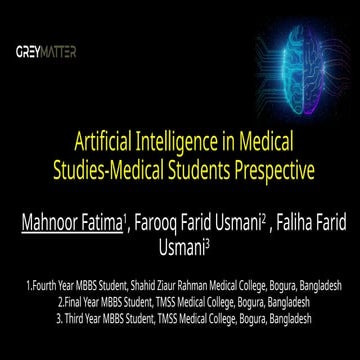Artificial Intelligence In Medical Studies Pptx