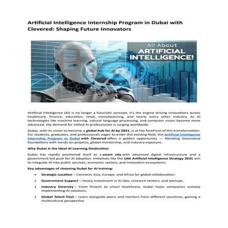 Artificial Intelligence Internship Program in Dubai with Clevered - Shaping Future Innovators.pdf