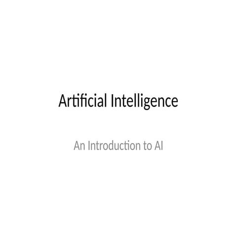 Artificial Intelligence Presentation Pptx