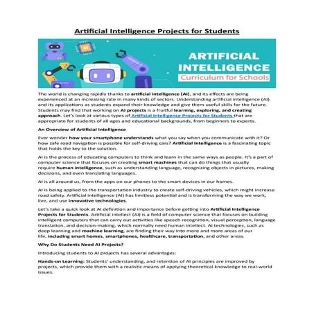 Artificial Intelligence Projects for Students by STEMROBO Technologies.pdf