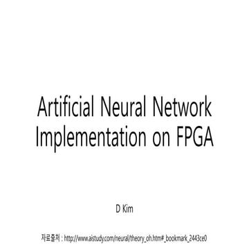 Artificial Neural Network Implementation on FPGA | PPT