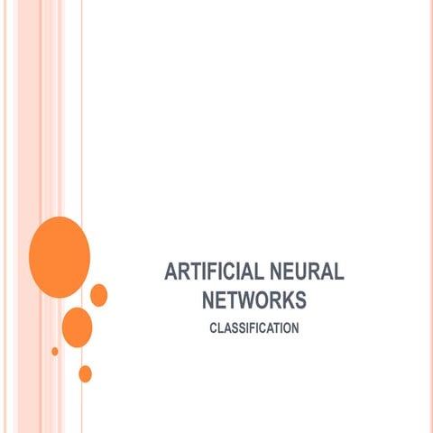 ARTIFICIAL NEURAL NETWORKS.ppt on machine learning | PPT