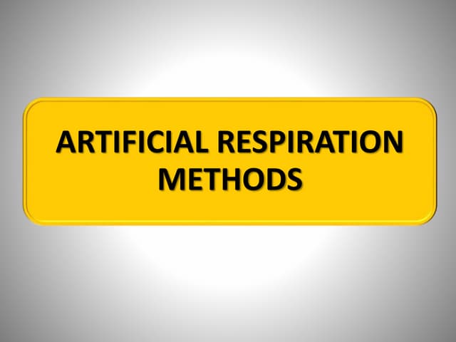 Artificial Respiration (Resuscitation method) | PDF